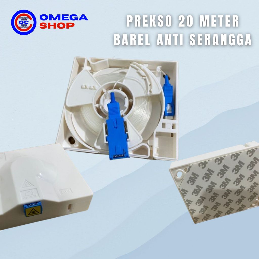 Jual ROSET PLUS FIBER OPTIC PANJANG KABEL 20 METER PREKSO 20 meter ...