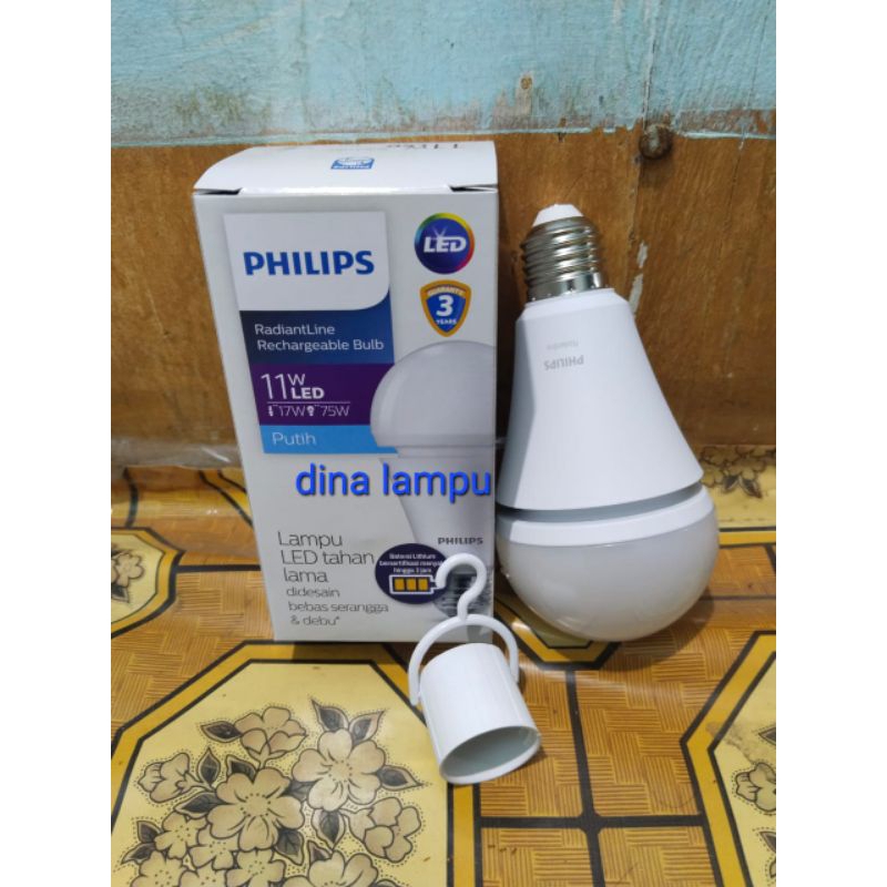 Jual lampu philips led emergency 11watt putih E27/lampu darurat philips ...
