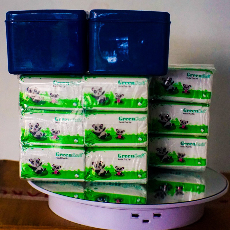 Jual [PAKET 12PCS] TISU MURAH GREEN SOFT 130 Sheet GRATIS KOTAK TISU ...
