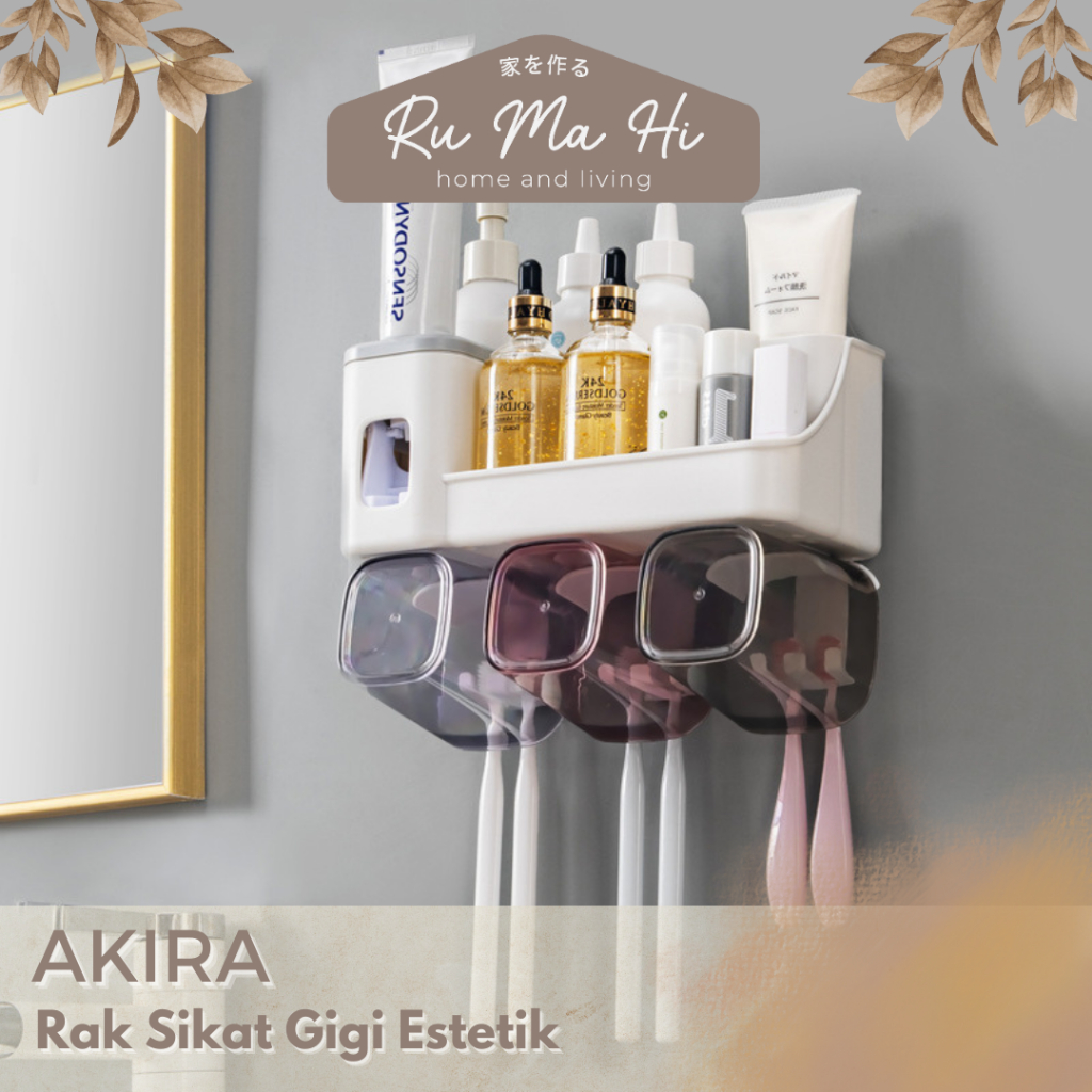 Jual RUMAHI - AKIRA Penyimpanan Pasta Gigi Smart Organiser Tooth Brush ...