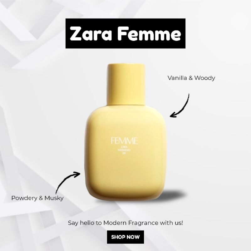 Jual PARFUM ZARA FEMME EDP 100 ML | Shopee Indonesia