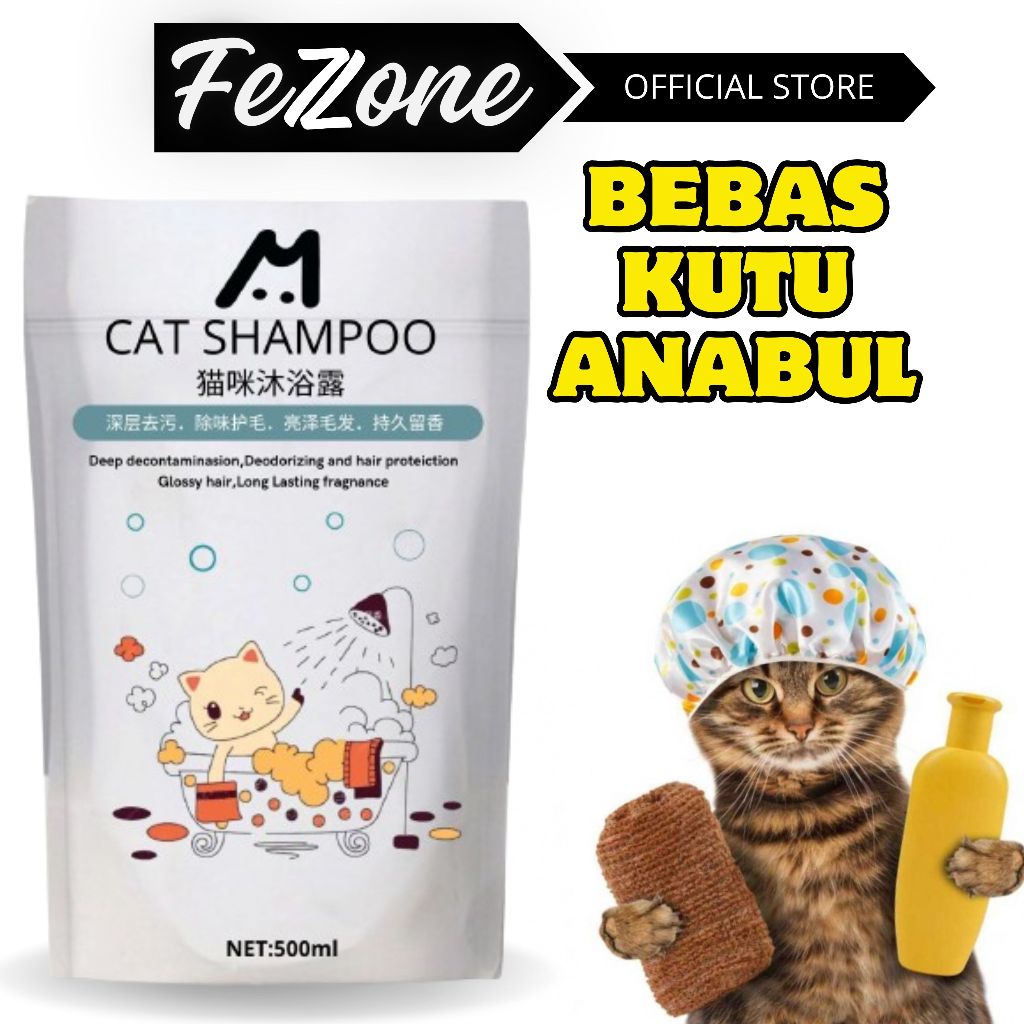 Jual Shampoo Kucing Sampo Anti Kutu Jamur MOCAT CAT SHAMPOO ANTI FLEA & TICK 500 ML Anti Kutu ...
