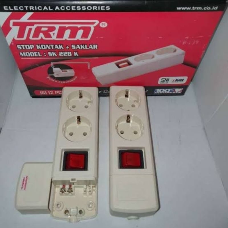 Jual Stopkontak Colokan Lubang Arde TRM + Saklar (Terminal kuningan ...