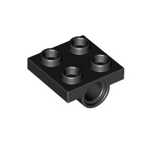 Jual Lego Black Part 2817 Plate, Modified 2 x 2 with Pin Holes | Shopee ...