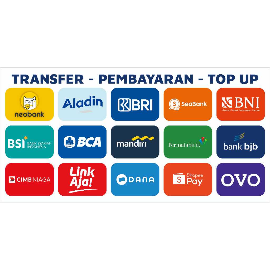 Jual banner FLEKSI LOGOBANK DAN EWALLET | Shopee Indonesia