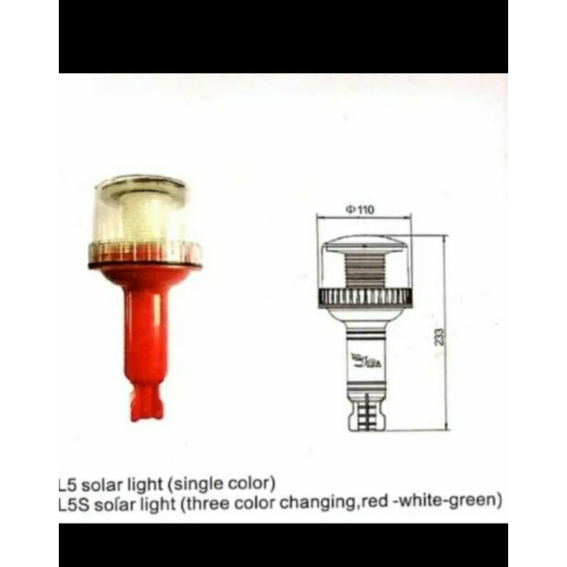 Jual lampu signal kedip solar/lampu signal light obor solar/lampu kapal ...