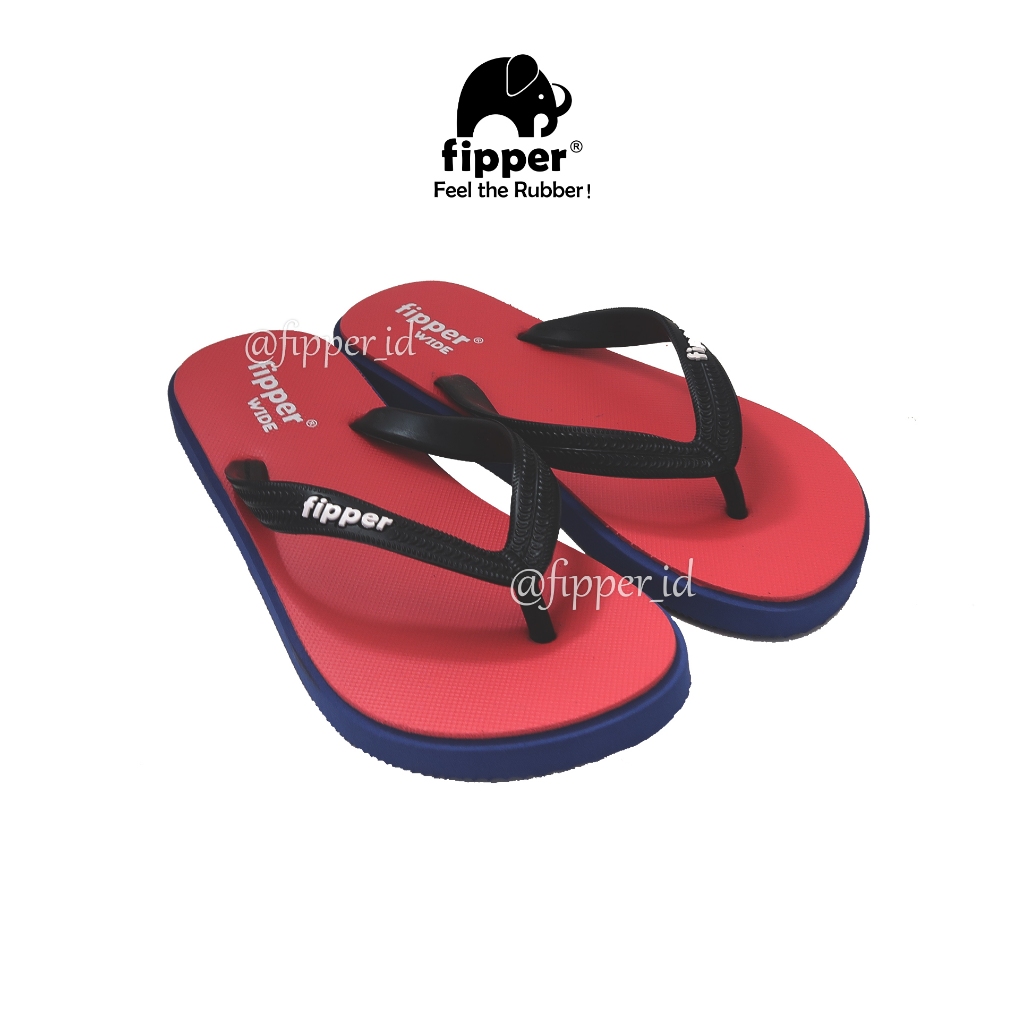Jual Sandal Fipper Wide Original for Man/Woman - Red/Navy/Black ...