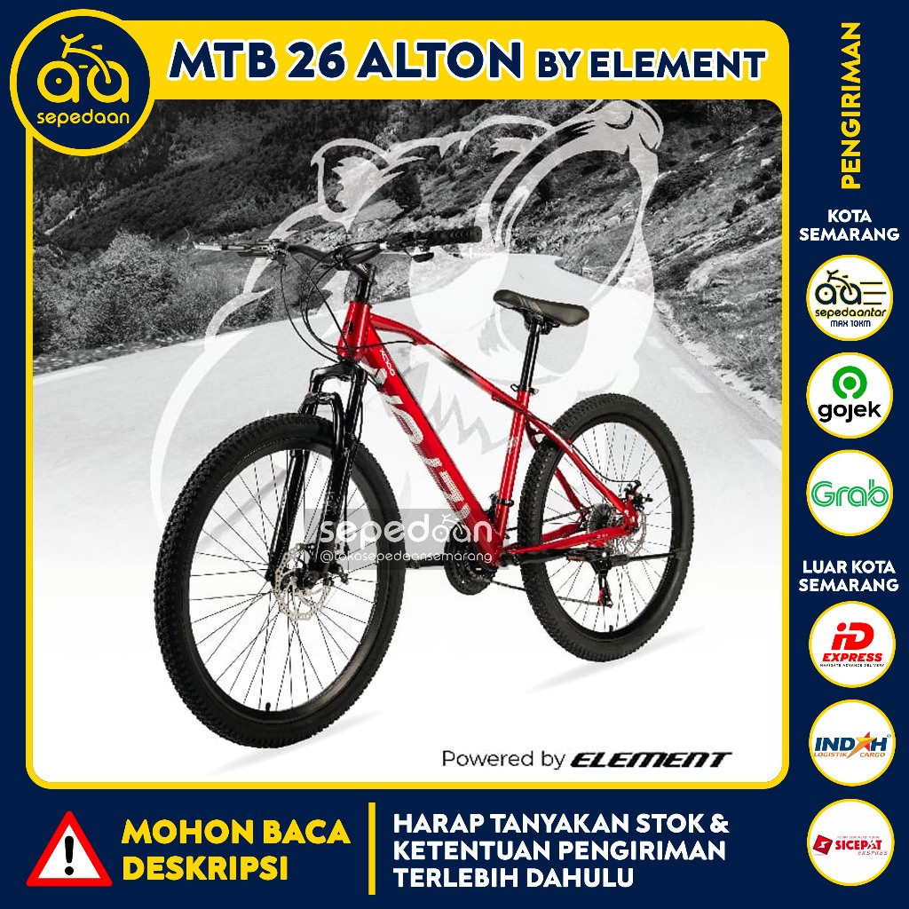 Jual Sepeda Gunung MTB 26" ALTON by Element - 3x7 Speed Cowok Laki-laki ...