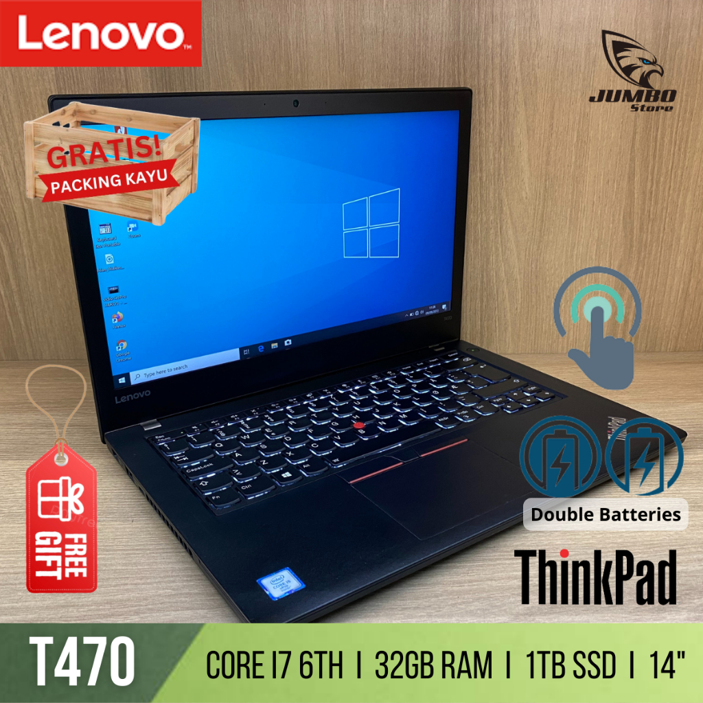 Jual Laptop Lenovo Thinkpad T470 Core i7 6th Gen 32GB RAM 1TB SSD ...
