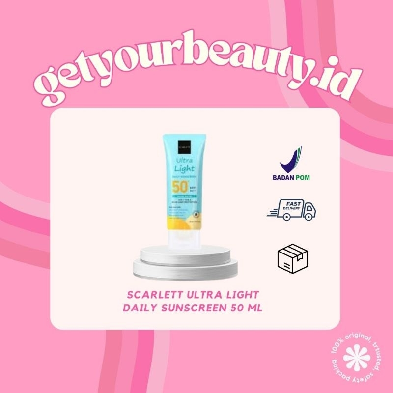 Jual Scarlett Ultra Light Daily Sunscreen SPF 50+ PA++++ 50 ml | Shopee Indonesia
