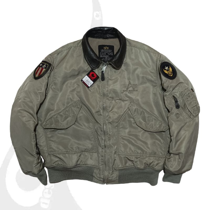 Jual vintage 90s jaket bomber cwu 45p alpha industries usaf | Shopee Indonesia