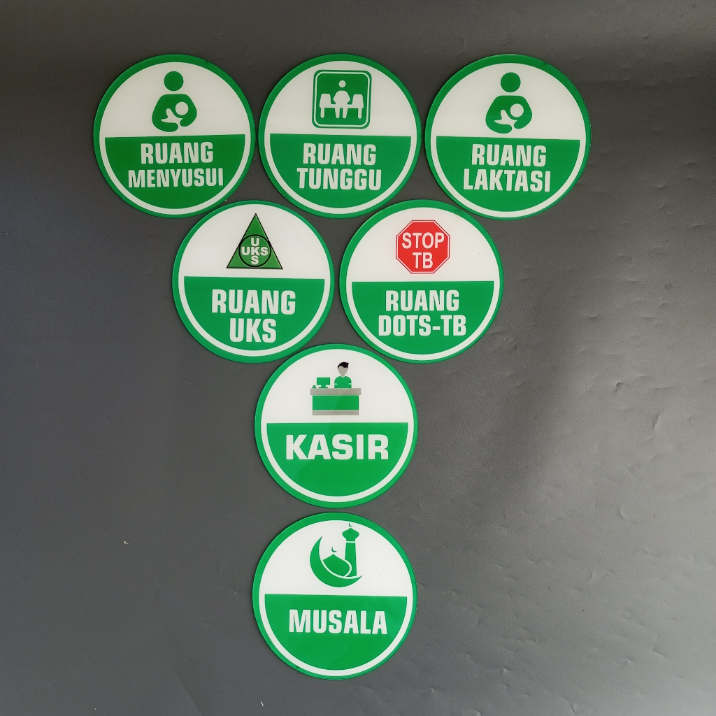 Jual Akrilik Nama Ruang/ Akrilik Tempel Lingkaran Nama Ruangan | Shopee ...