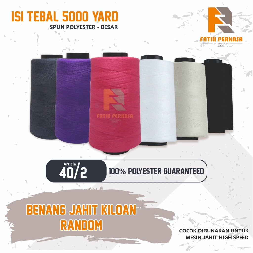 Jual Benang Jahit Besar 40/2 Kiloan Spun Polyester 5000 Yard | Shopee ...