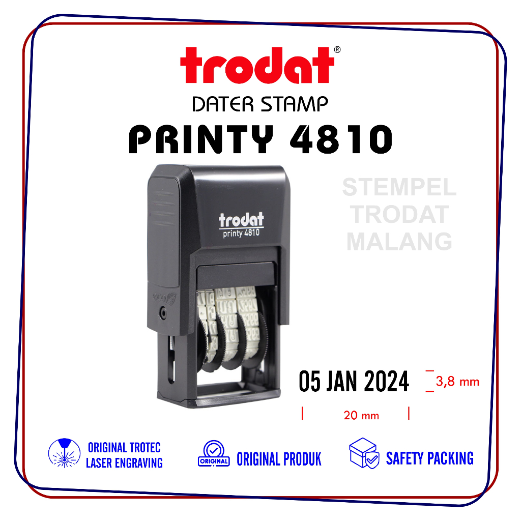 Jual stempel trodat 4810 (tanggal, bulan, tahun) stempel tanggal, stempel dater stempel TANGGAL ...