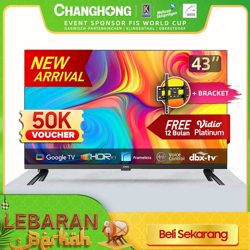 Jual Changhong CHiQ Google TV 43 inch Digital Smart TV Full HD Dolby ...