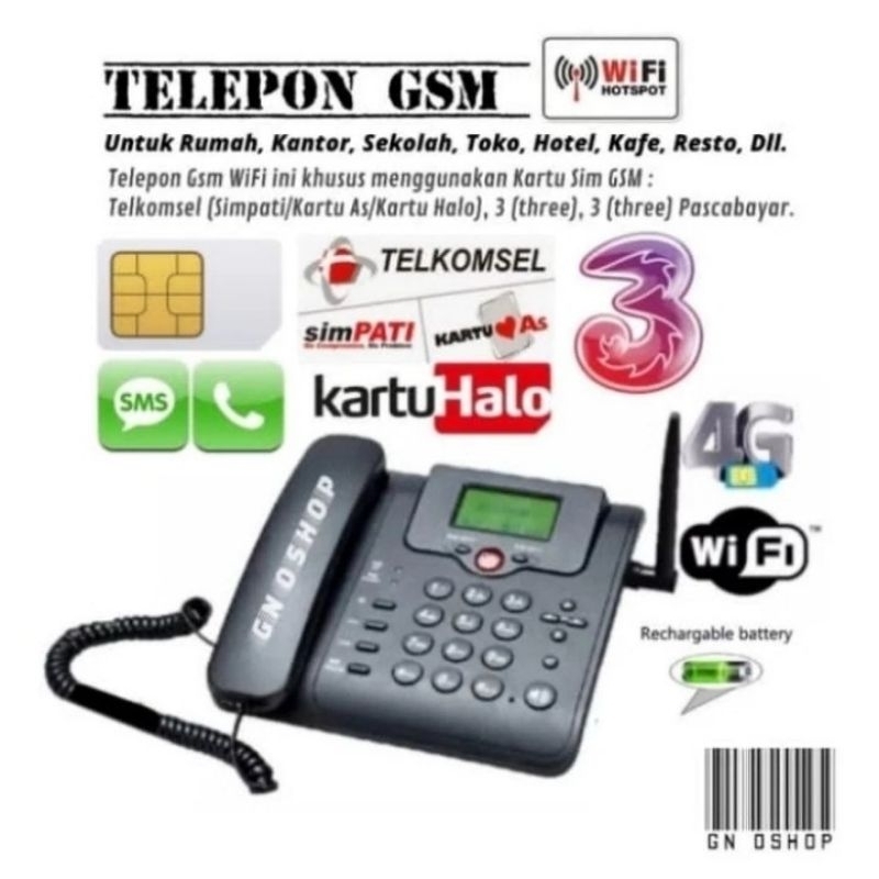 Jual Telepon GSM WiFi Hotspot Rumah Kantor Telp Telpon Telephone Fixed ...