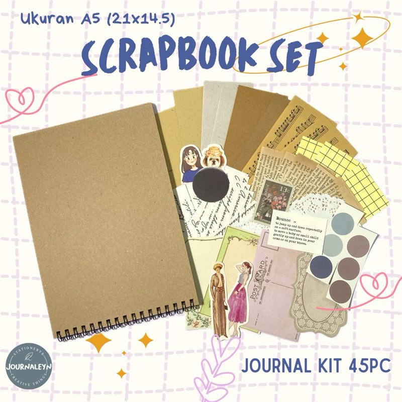 Jual Scrapbook Album Set Journal Kit Jurnal Bujo Planner Gift Aesthetic ...