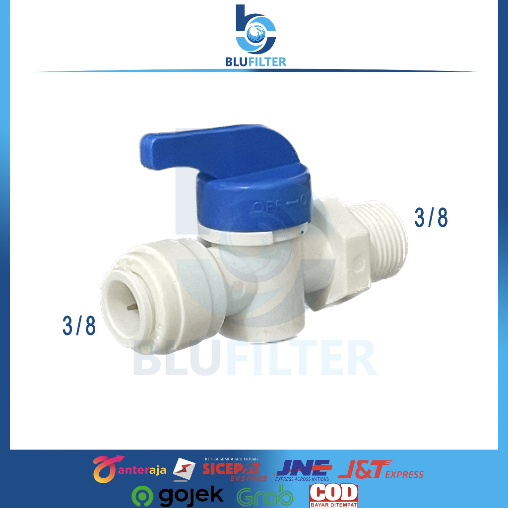 Jual STOP KRAN RO 3/8” INCH/ BALL VALVE RO DRAT 3/8 INCH SELANG 3/8 ...