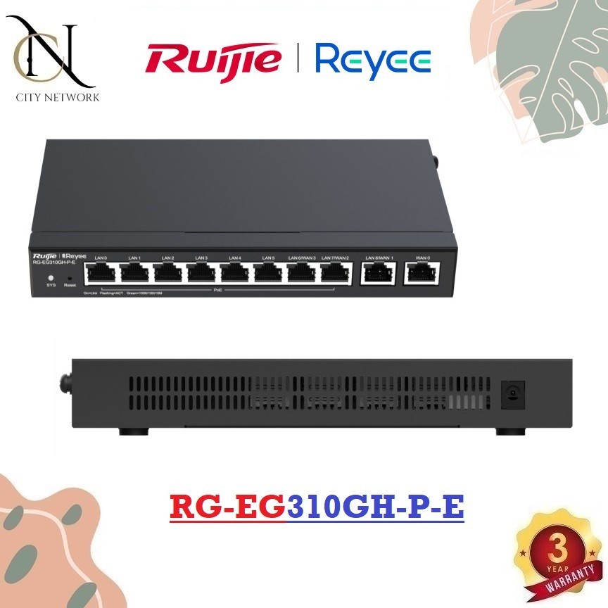Jual Ruiji Reyee RG- EG310GH -P-E 10 Port Cloud Managed PoE Router EG310 310GH | Shopee Indonesia