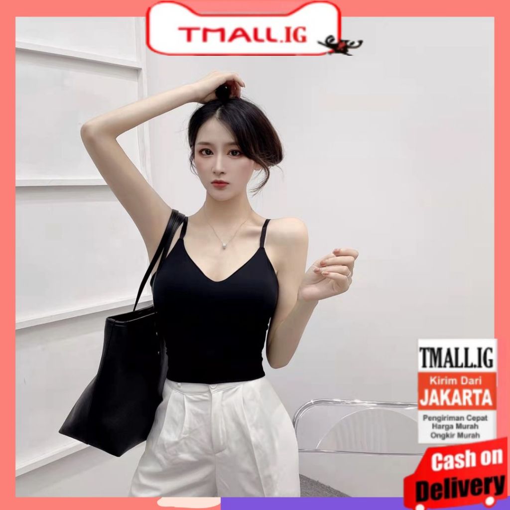 Jual ♕ Tmall ♕ TM-219 Tanktop Bra Fashion Tanktop Wanita Punggung Terbuka dengan Tali Import ...