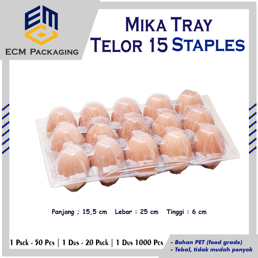 Jual MIKA TELUR ISI 15 STAPLES / MIKA TELOR 15 | EGG TRAY 50PCS ...