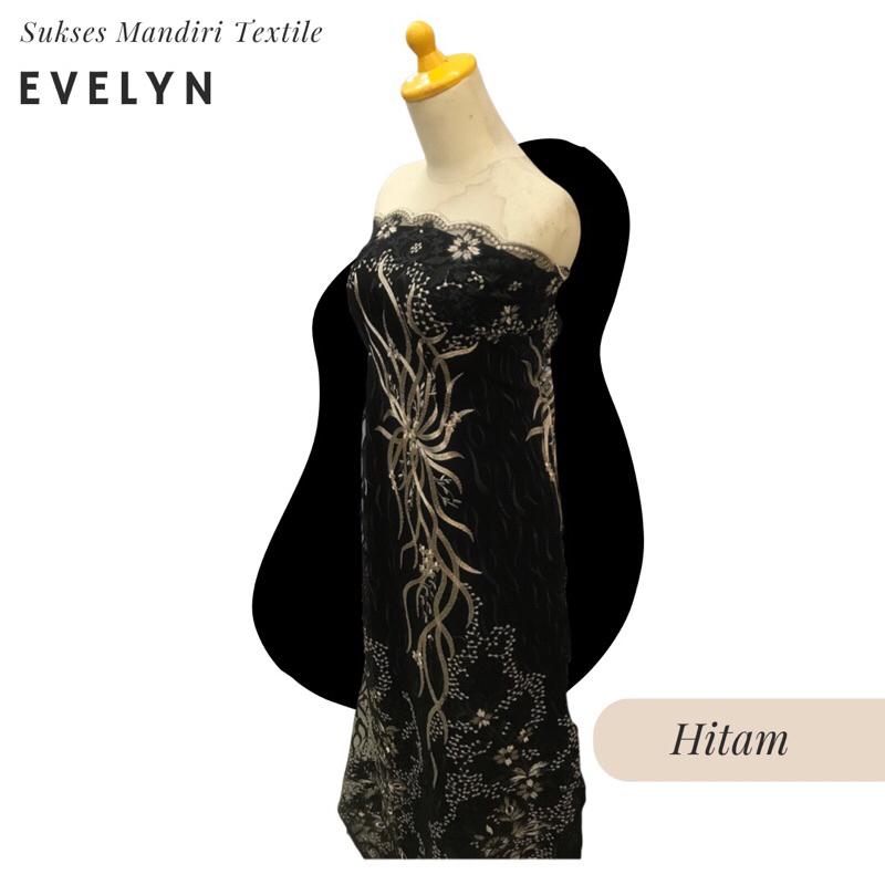 Jual [EVELYN] Kain Tulle Tile Brukat Mewah | Harga ½ meter = 50 cm ...