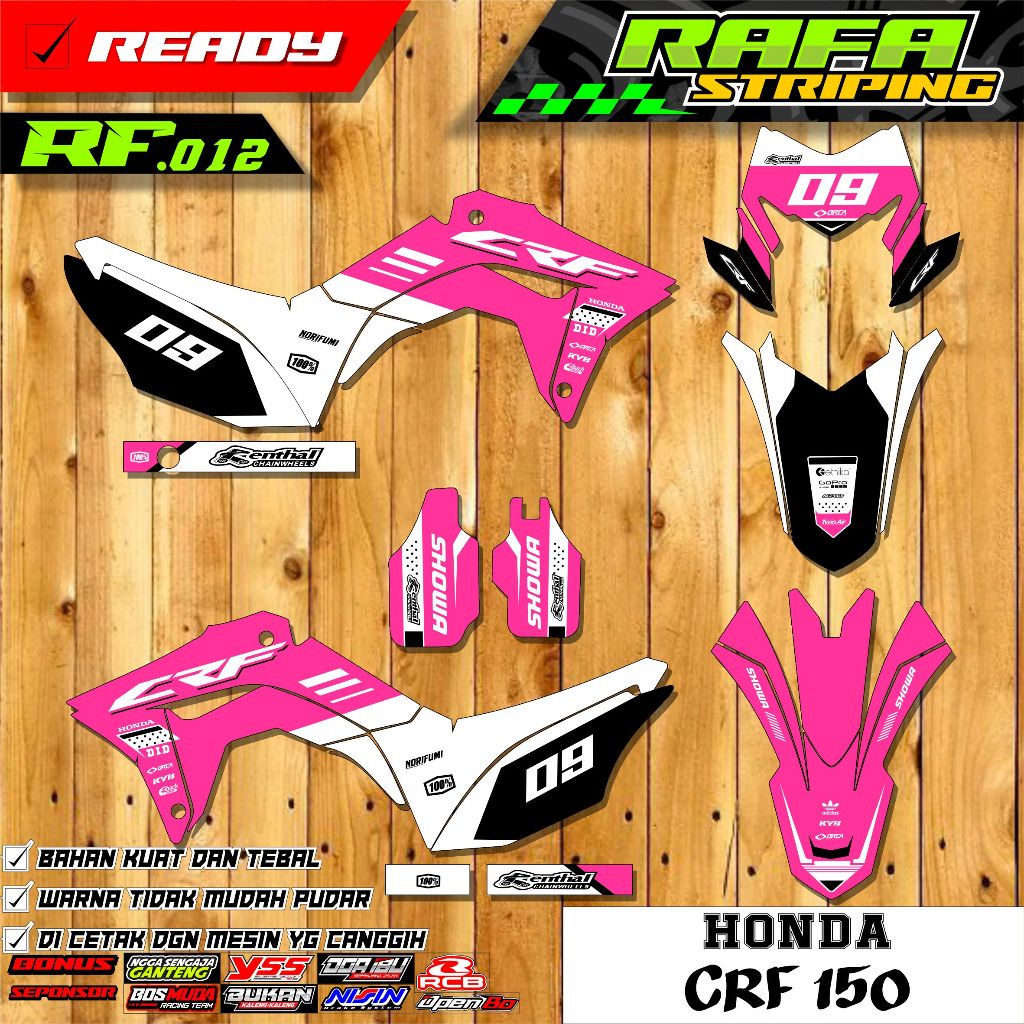 Jual Decal Crf 150 L Full Body - Bisa Custom Nama Dan Nomor. Desain RAFA.012 | Shopee Indonesia
