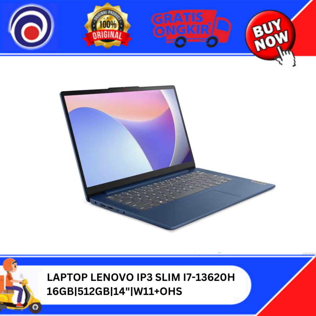 Jual LAPTOP LENOVO IP3 SLIM I7-13620H|16GB|512GB|14"FHD|W11+OHS ...