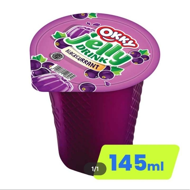 Jual Okky jelly drink blackcurrant cup dus karton 145ml X 24pc | Shopee Indonesia