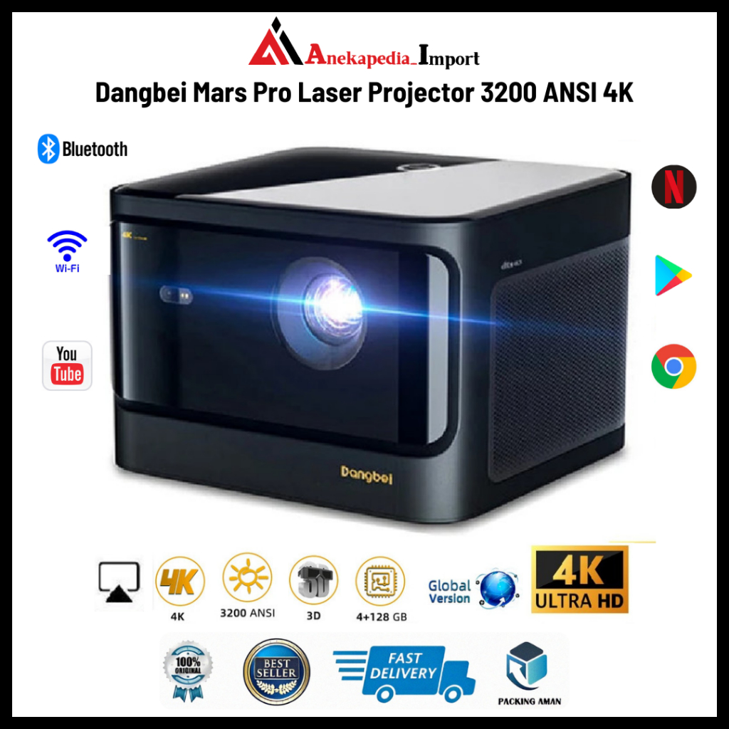 Jual Dangbei Mars Pro Laser Projector 3200 ANSI 4K Proyektor Global Version - Proyektor ...