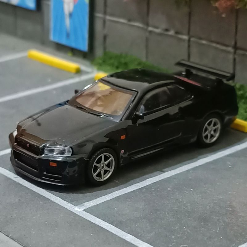 Jual Mini GT Nissan Skyline GT-R R34 black pearl losee | Shopee Indonesia