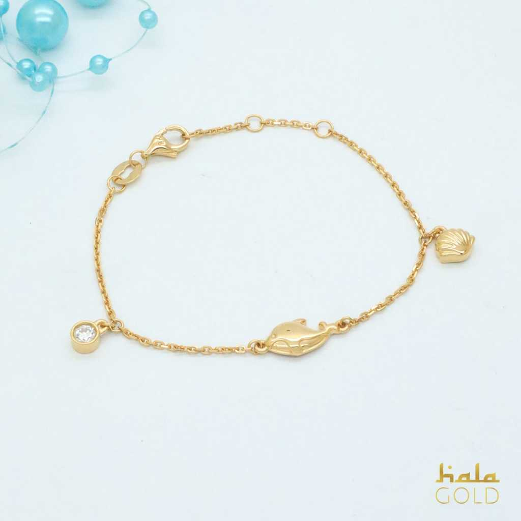 Jual Gelang Hala Kids Collection Whale Series BC230011 Hala Gold 8K ...