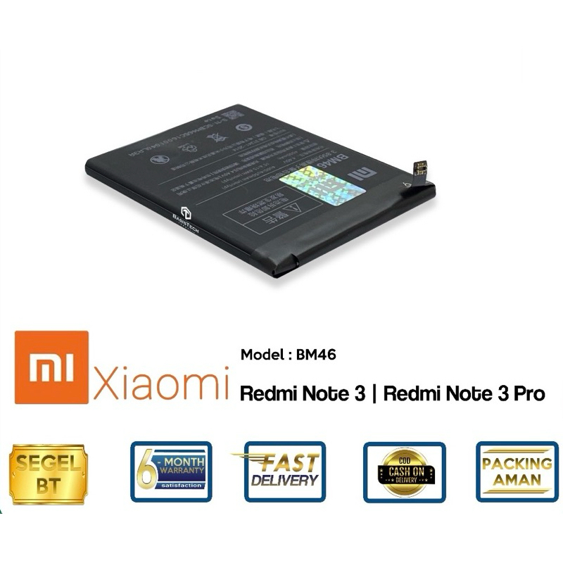 Jual BATERAI XIAOMI BM46 NOTE 3 - NOTE 3 PRO | Battery Batu Batre Xiaomi Note3 Note 3Pro ...
