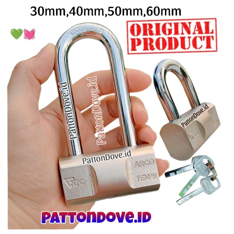 Jual GEMBOK PUTIH ANTI RUST ANTI MALING ANTI CUT 60MM 50MM 40MM 30MM ...