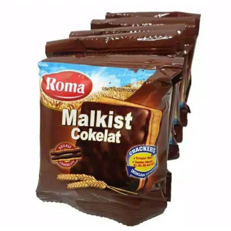 Jual Roma malkist Chocolate RENCENGAN (18gr x 10pcs) | Shopee Indonesia