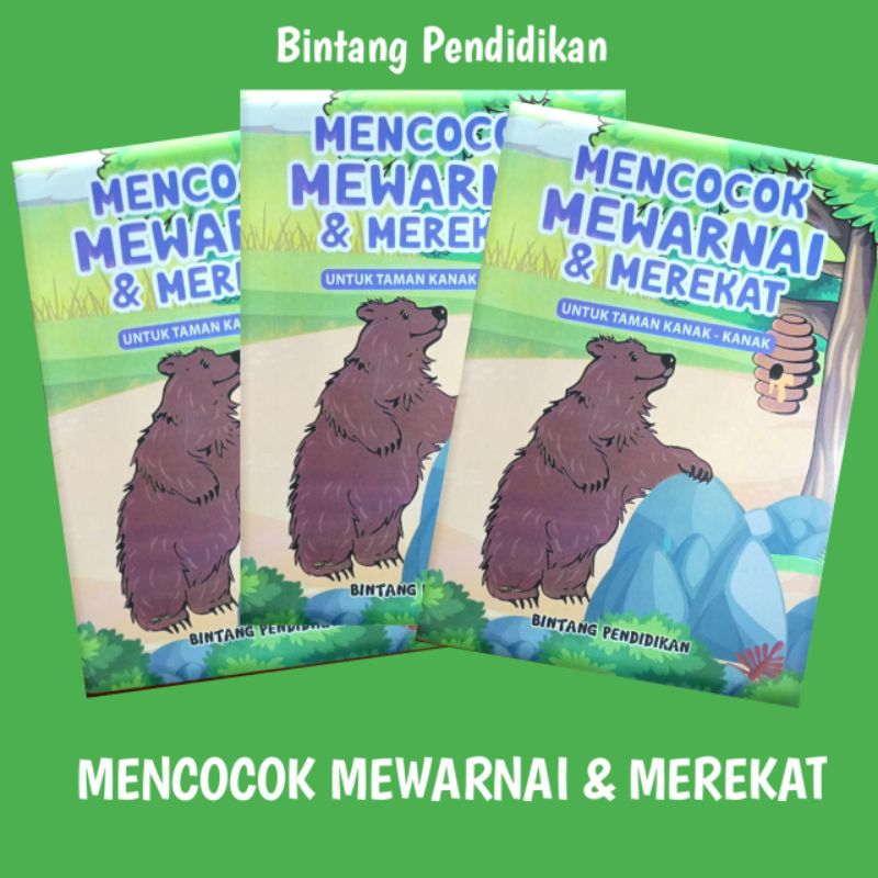Jual BUKU MENCOCOK MEWARNAI DAN MEREKAT | BUKU ANAK TK , PAUD | Shopee ...