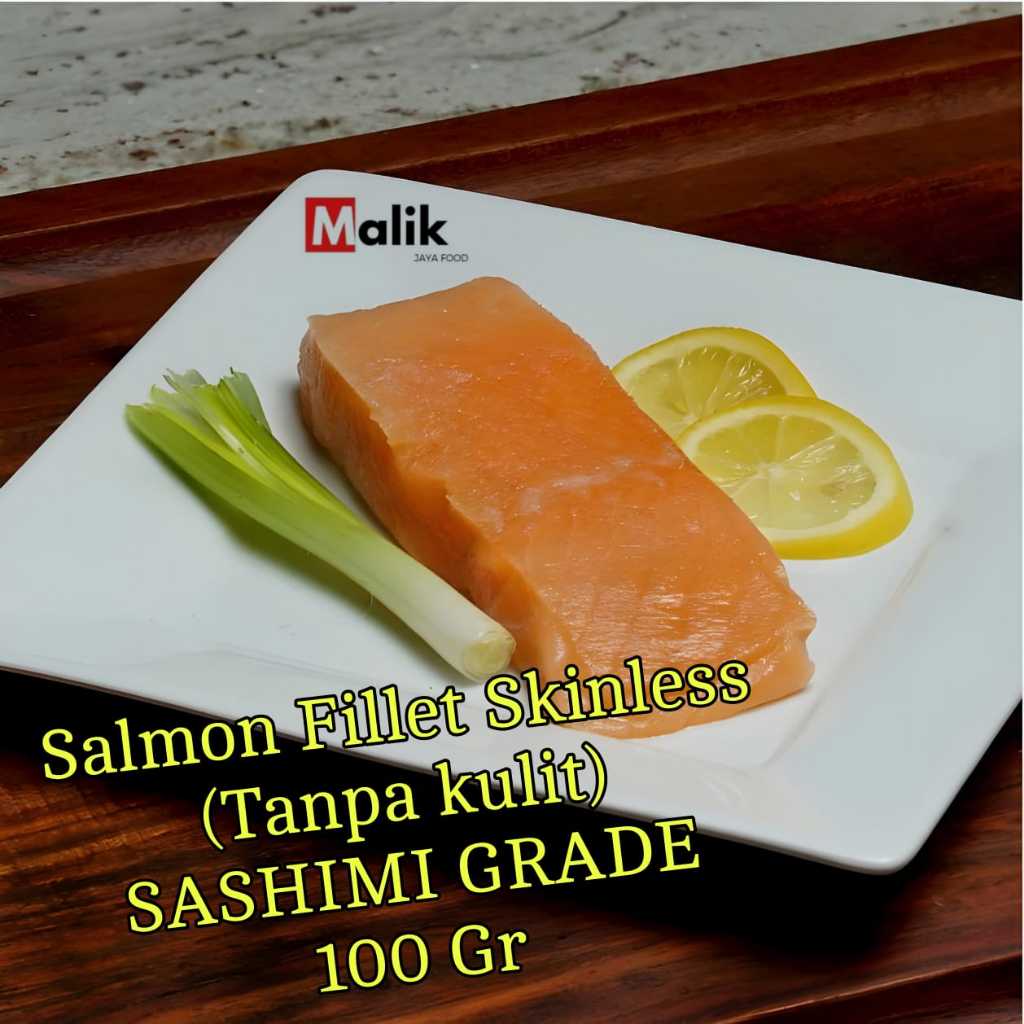 Jual Salmon Fillet IQF Premium 100 gr Skinless (Sashimi Grade)/ Tanpa ...