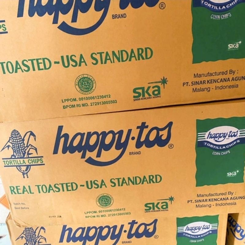 Jual Happy Toss Tortilla Chips Hijau 140gr 1 Kardus ( isi 16pcs ...