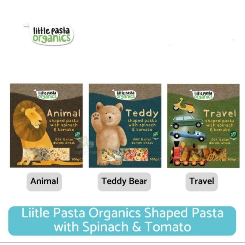 Jual Little Pasta Organics Animal Shaped Travel Shaped Pasta with ...