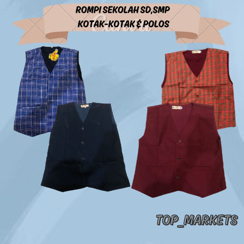 Jual ROMPI SEKOLAH SD, SMP, POLOS & KOTAK-KOTAK | Shopee Indonesia