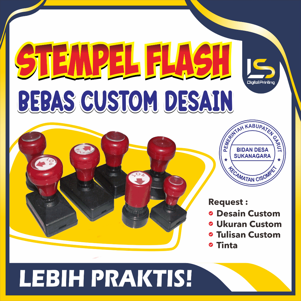 Jual Stempel Flash Custom Otomatis Tinggal Cap , Stempel Jualan ,Stempel Lunas, Stempel Desa ...