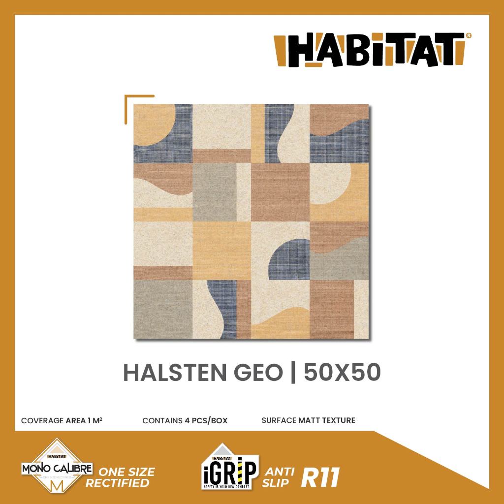 Jual Habitat iGrip Halsten Geo 50x50 Keramik Lantai Kamar Mandi Anti ...