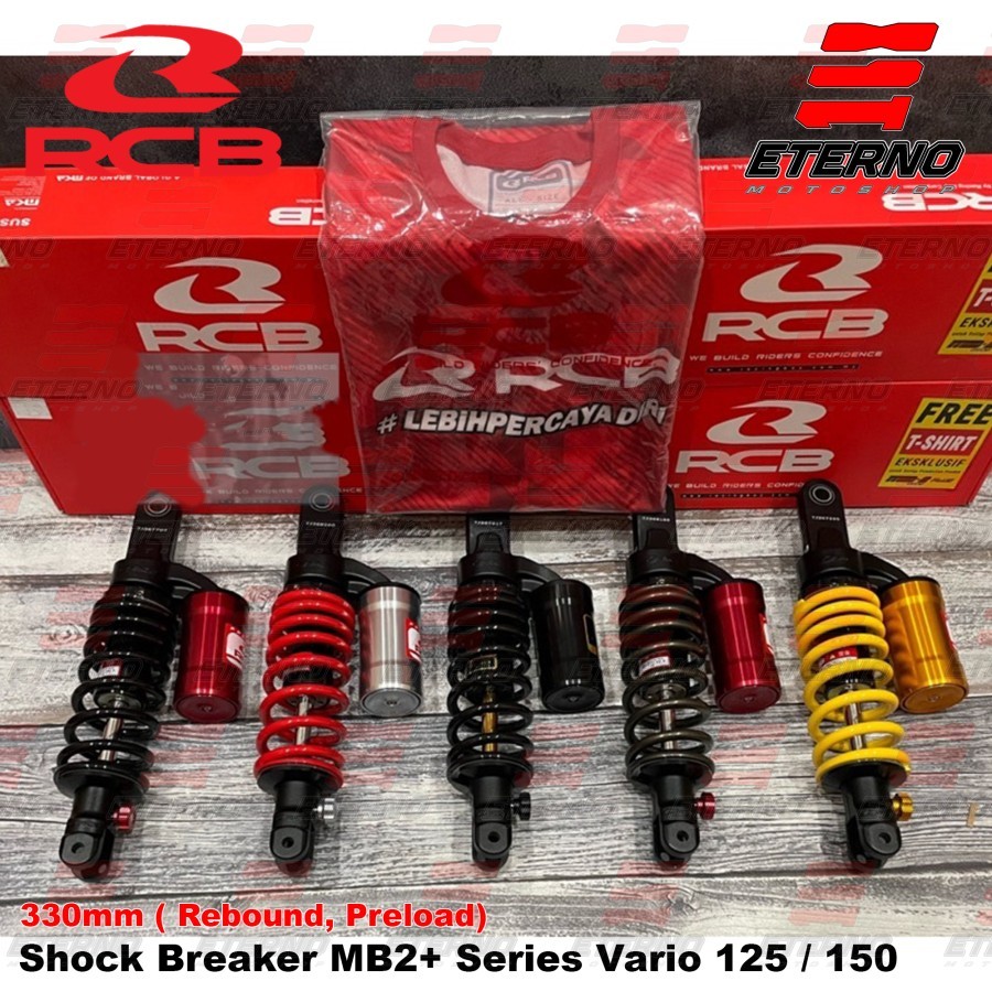 Jual Shockbreaker RCB Vario / Click 125 RB MB2+ 330mm | Shopee Indonesia