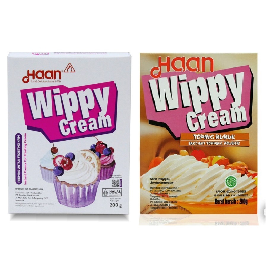 Jual HAAN Wipping Whippy Wippy Whipped Cream Krim Bubuk HAAN 200 gr ...