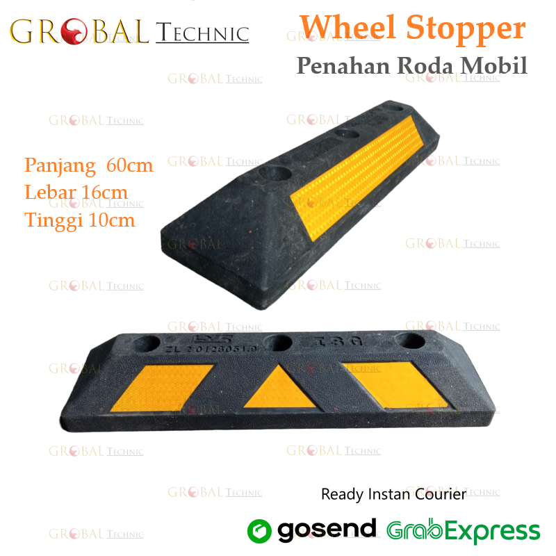 Jual Wheel Stopper Rubber Penahan Roda / Pembatas Parkir Penganjal Ban ...