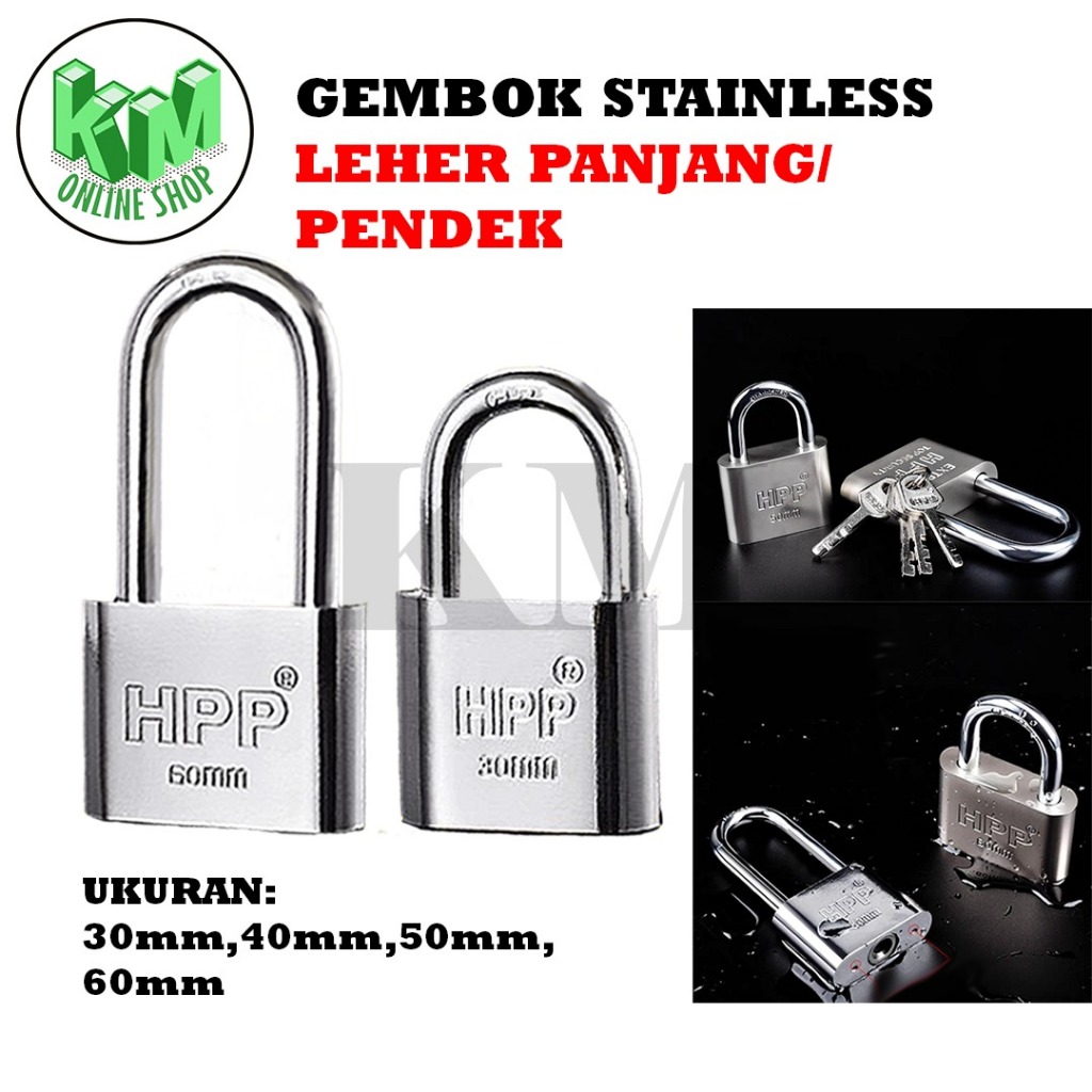 Jual Gembok Stainless Anti Karat Gembok Pintu Rumah Anti Maling Gembok ...