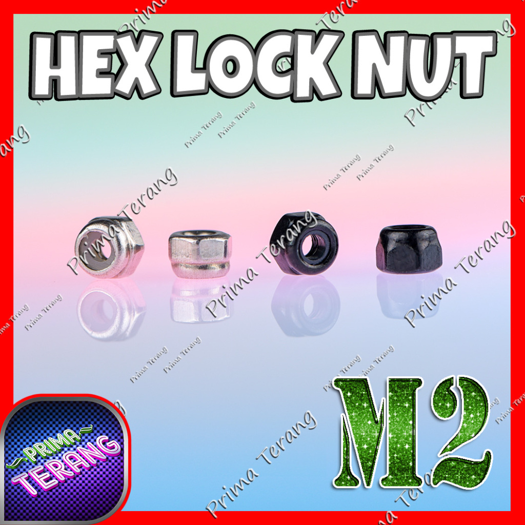 Jual Mur Lock Nut Nylon Hexagon M2 M2.5 M3 M4 M5 M6 M8 M10 M12 Stainless Black Zinc | Shopee ...
