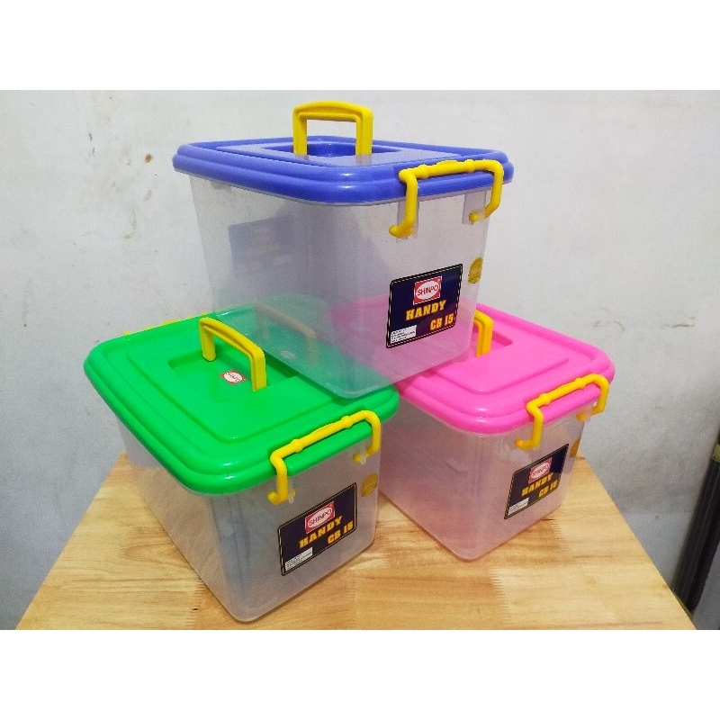 Jual Container Box Shinpo 15Liter Handy CB15 SIP133-2 / Kotak Plastik ...