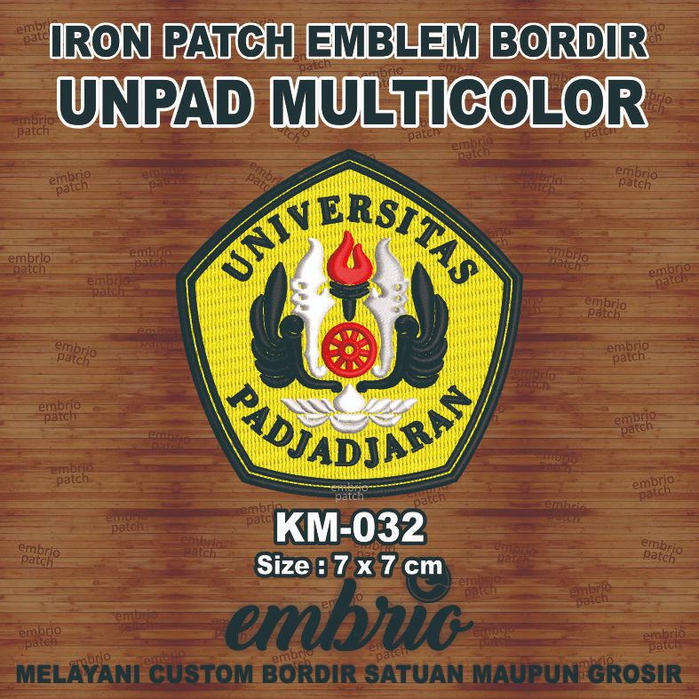 Jual KM-032 Patch logo UNPAD emblem bordir almamater Universitas ...