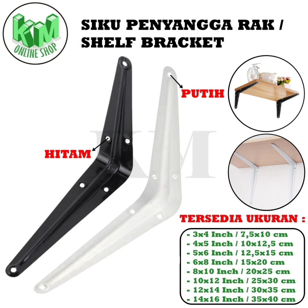 Jual Siku Bracket Penyangga Rak Dinding Besi Siku L Shelf Braket ...